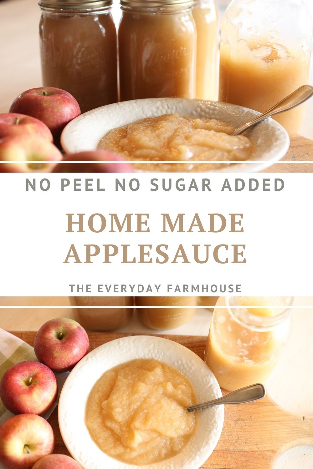 Easy No Peel No Sugar Applesauce - The Everyday Farmhouse
