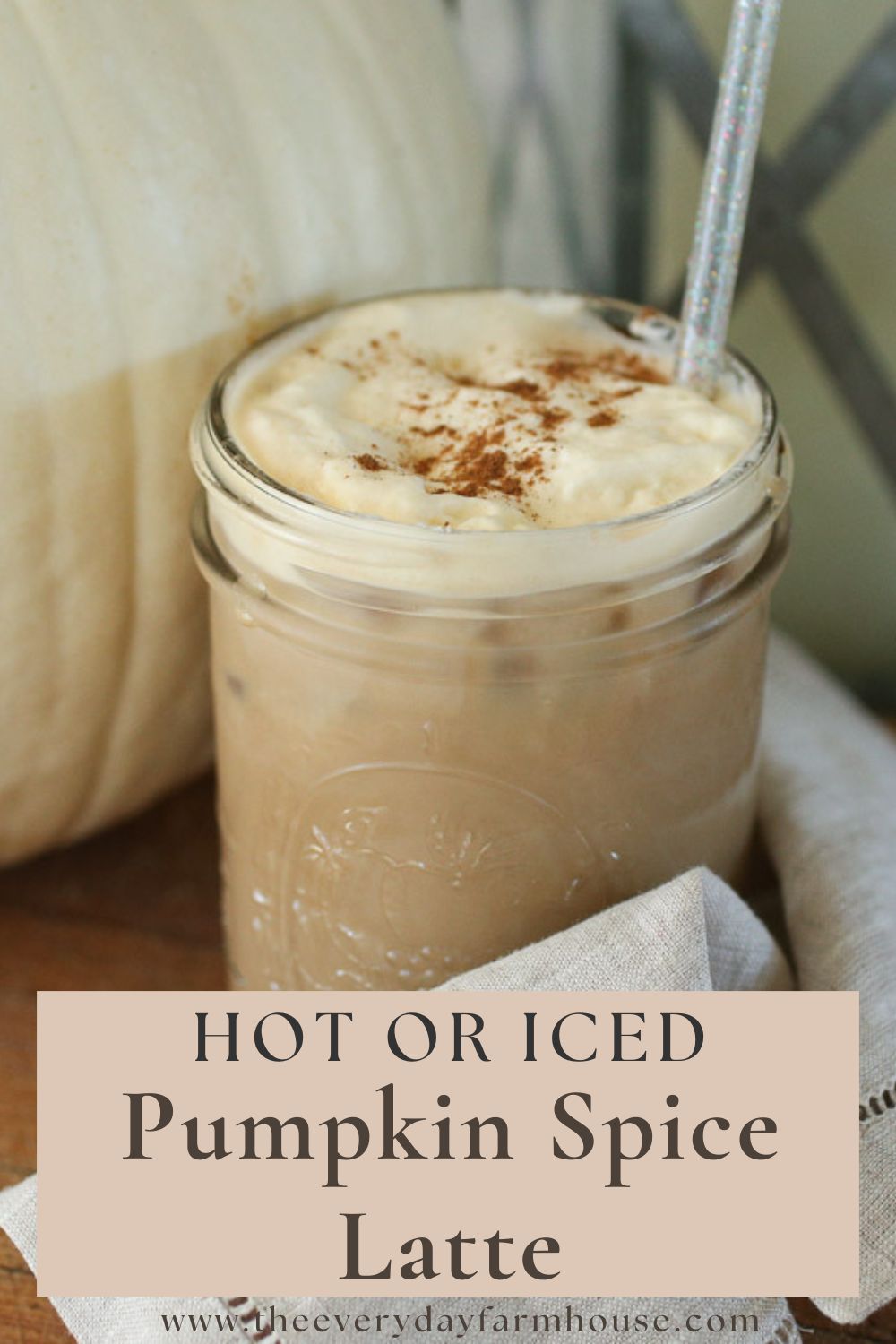 Homemade Fall Pumpkin Spice Latte Iced or Hot | Whole Ingredients - The ...