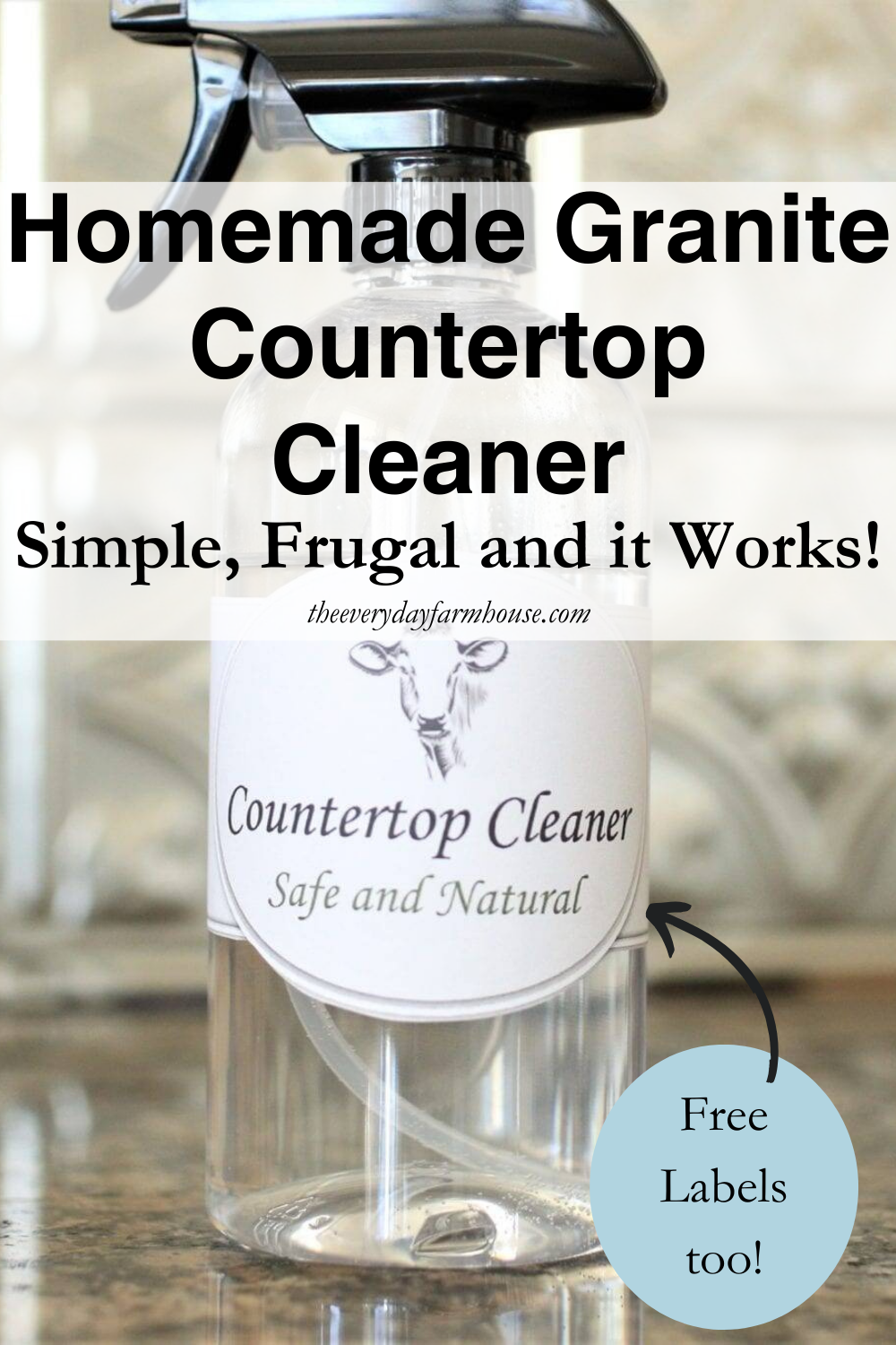 Homemade Granite Cleaner | Easy and Frugal - The Everyday Farmhouse